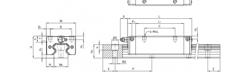HIWIN HGL25HA TAIWAN LINEAR GUIDEWAY RAIL BLOCK | THK Linear HIWIN ...